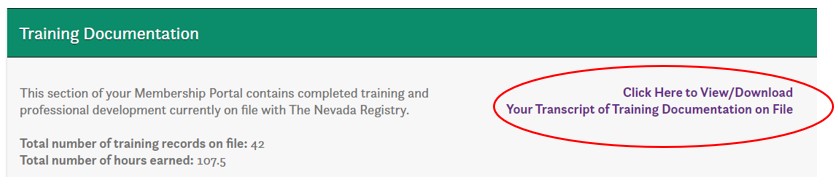 Online Courses Added to Registry Accounts as Part of Data Sharing Partnership - The Nevada Registry