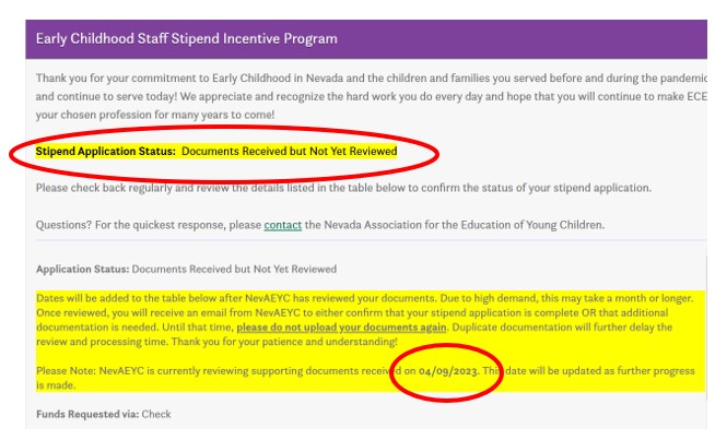 Have a Question About the Status of Your Stipend? - The Nevada Registry