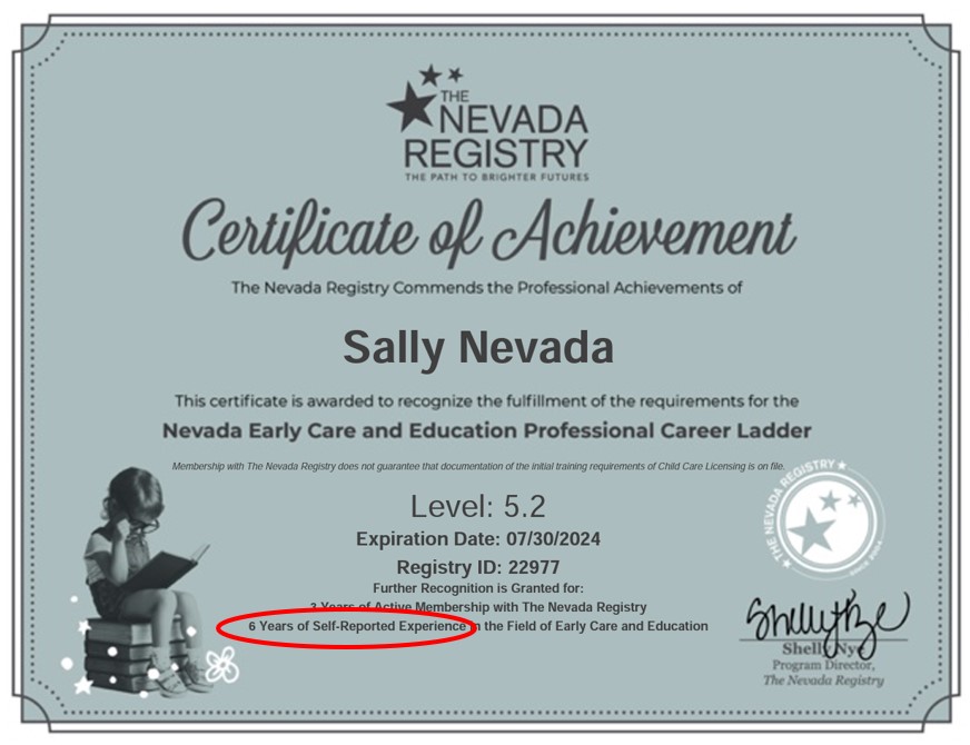 Direct vs. Indirect Experience - The Nevada Registry